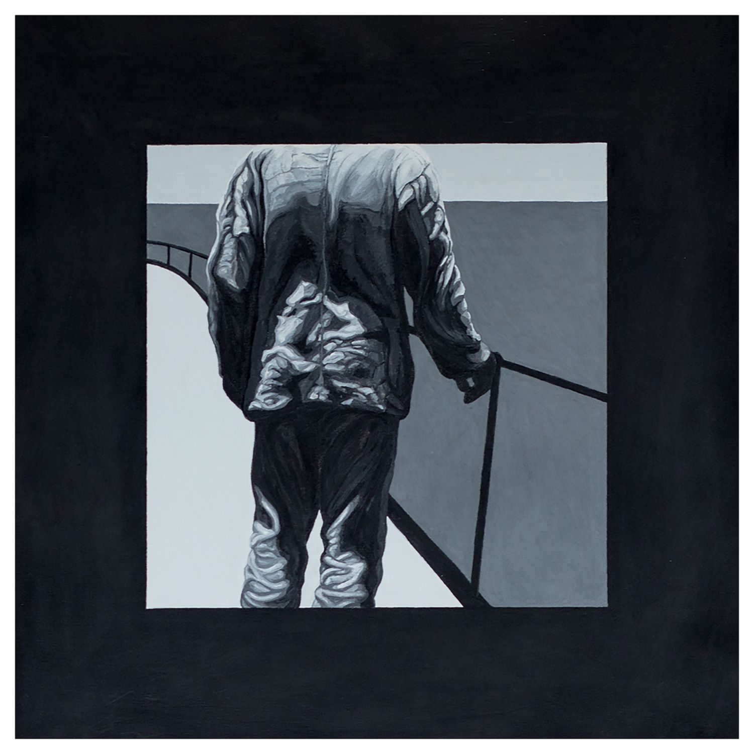 'man 1' by Paul Stopforth | gouache on panel | 2021